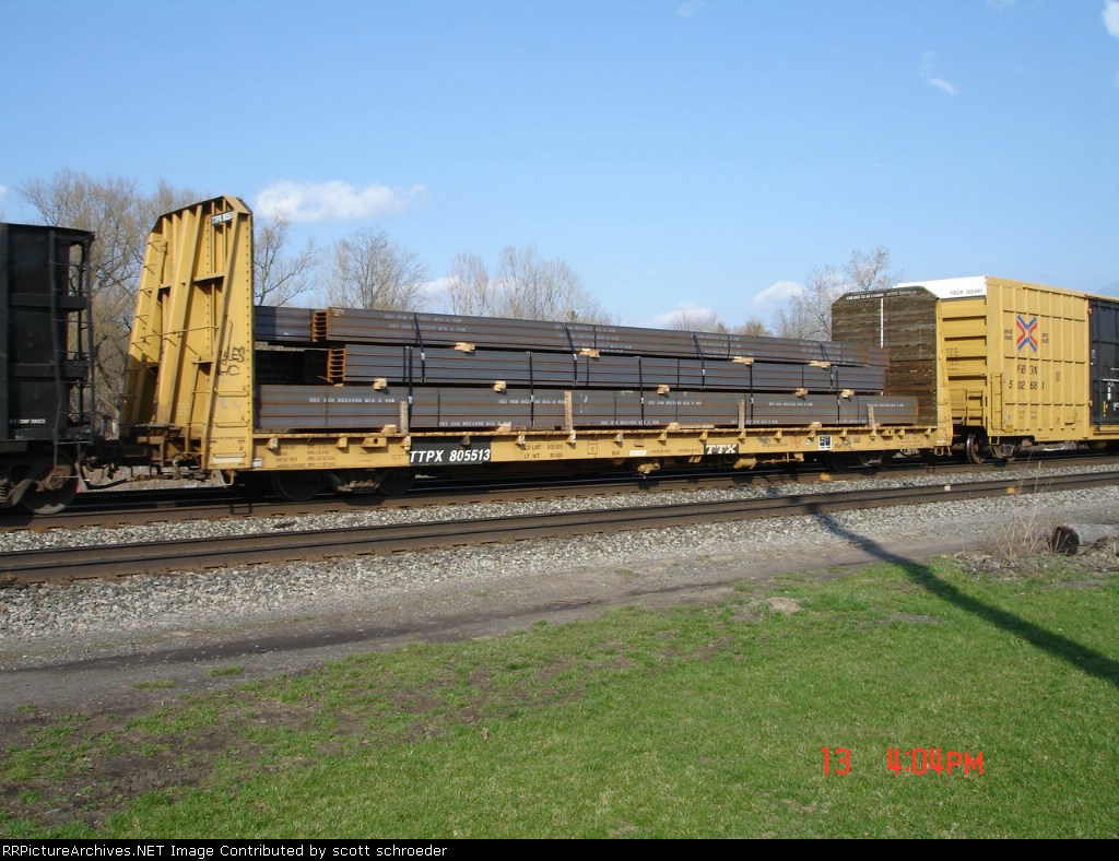 TTPX 805513 Bulkhead Flatcar EB